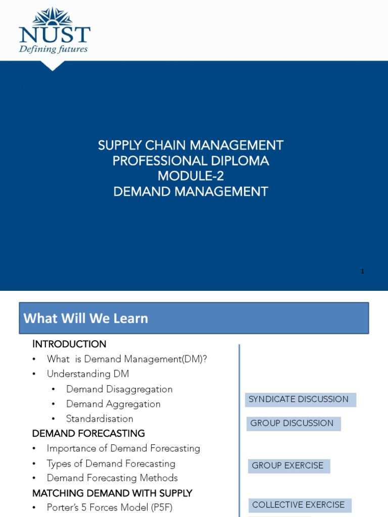 Supply Chain Management Professional Diploma Module-2 Demand Management ...