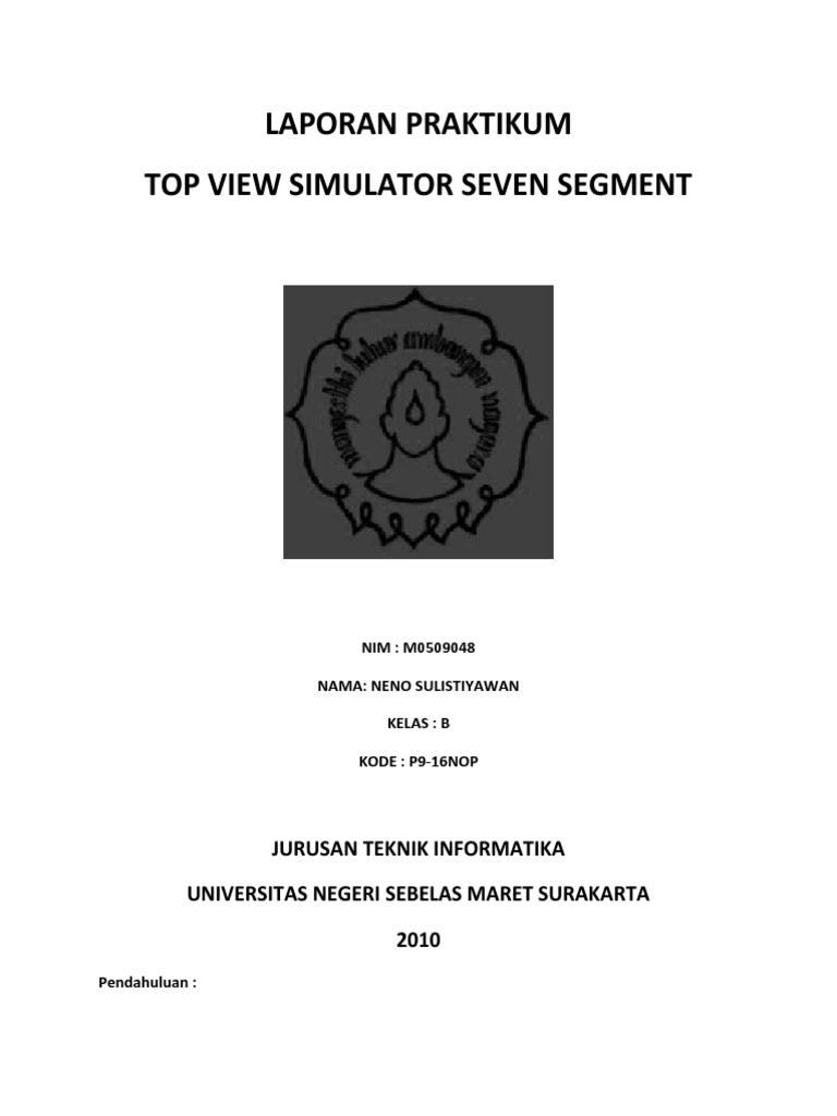 Top View Simulator Seven Segment | PDF