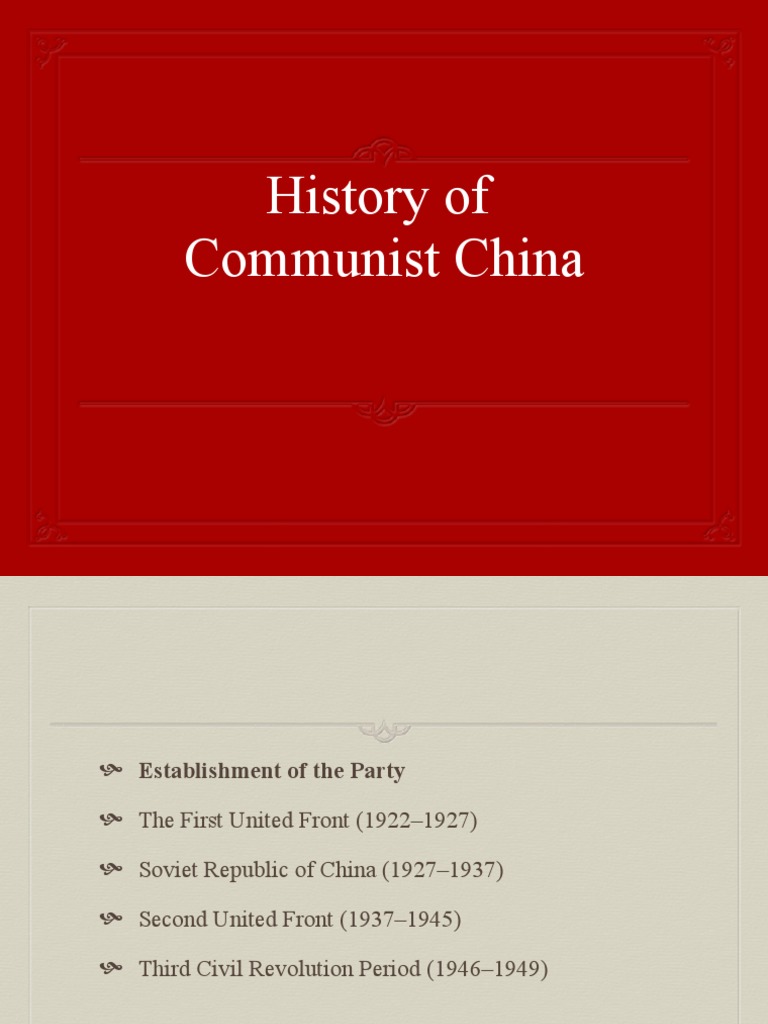 History of Communist China (1921-1949) | PDF | Communist Party Of China ...