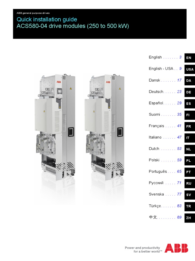 ACS580 Quick Installation PDF | PDF | Fuse (Electrical) | Insulator ...
