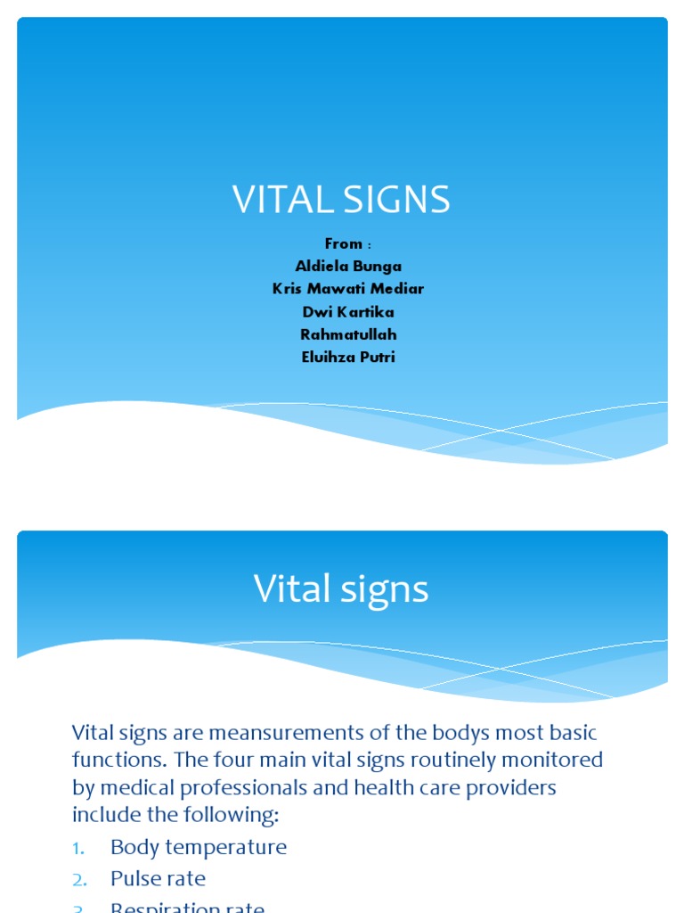 Measure Vital Signs (Body Temp, Pulse, Respiration, BP | PDF | Heart ...