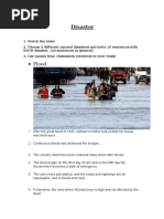 Form 1 Essay A Natural Disaster | PDF | Natural Disasters | Natural Hazards