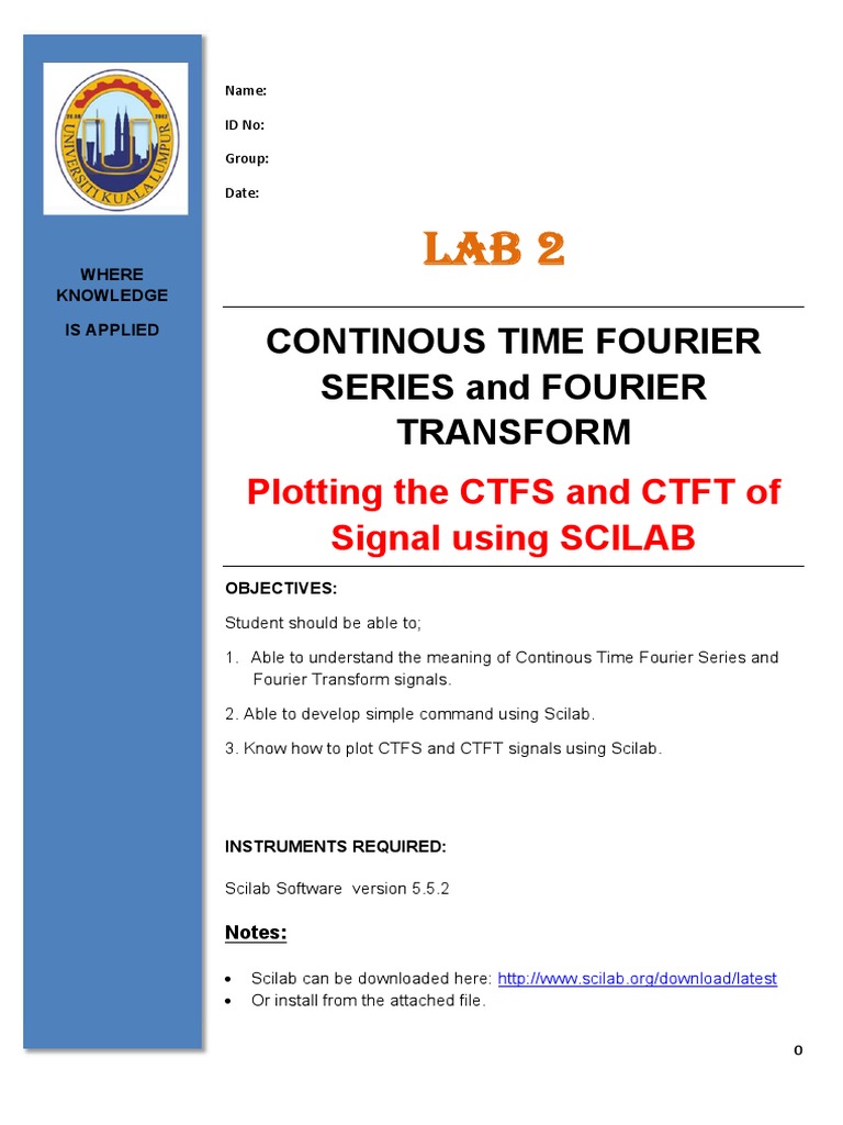 Continous Time Fourier Series and Fourier Transform: Plotting The CTFS ...