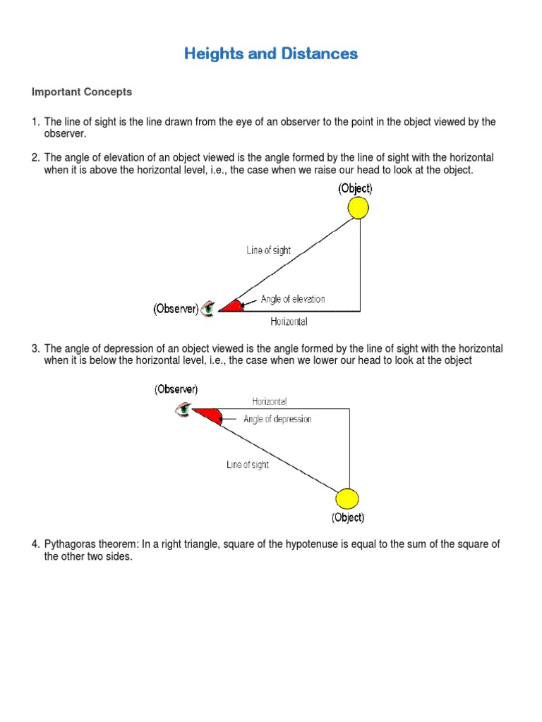 Heights and Distances | PDF