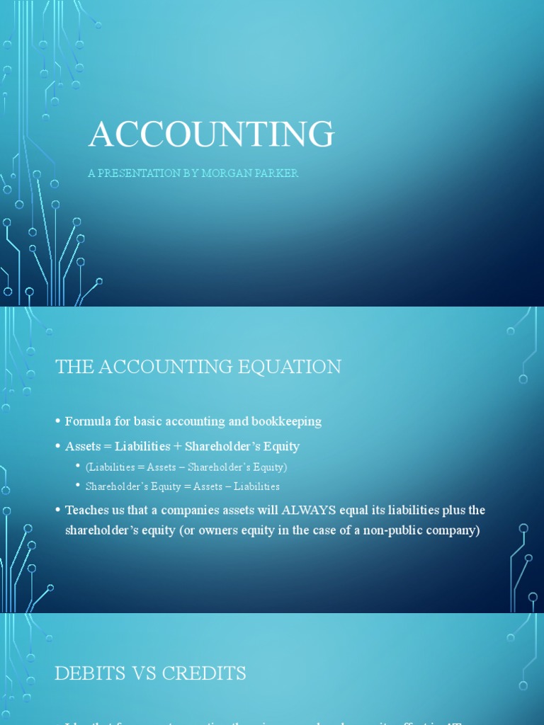Basic Accounting Presentation | PDF