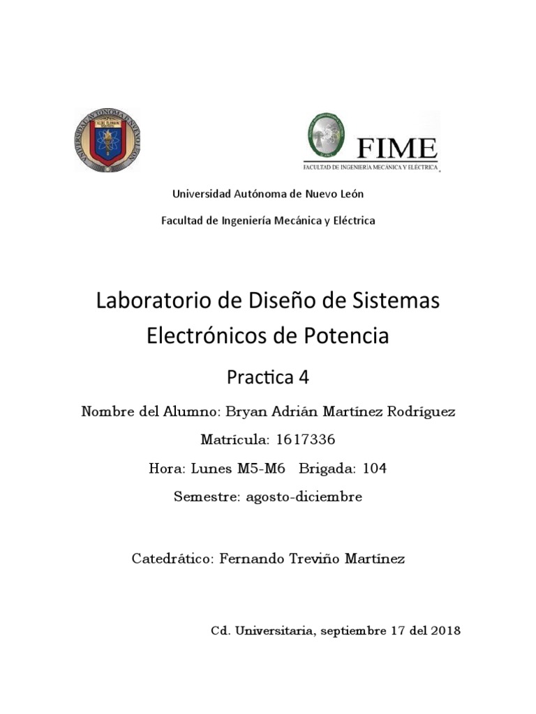 Practica 4 Lab de Electronica de Potencia | PDF | Transistor | Transistor de unión bipolar