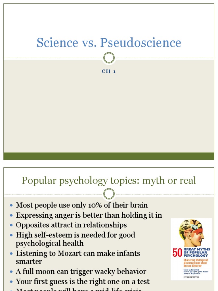 Myths vs. Methods: Distinguishing Science from Pseudoscience | PDF ...