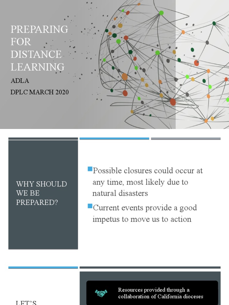 Preparing FOR Distance Learning: Adla DPLC March 2020 | PDF