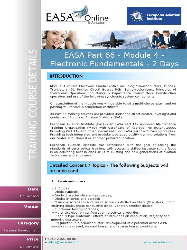 EASA Part 66 Module 4 Electronic Fundamentals 2 Days PDF | PDF | Diode ...