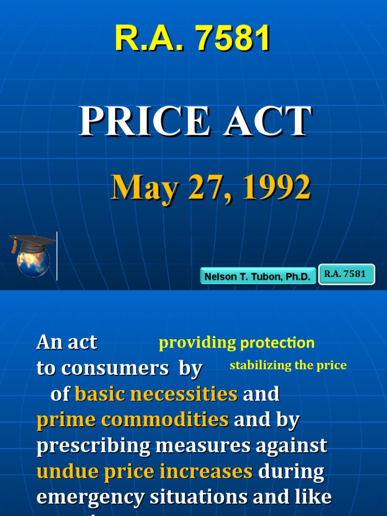 R.A. 7581 | PDF | Commodity | Prices
