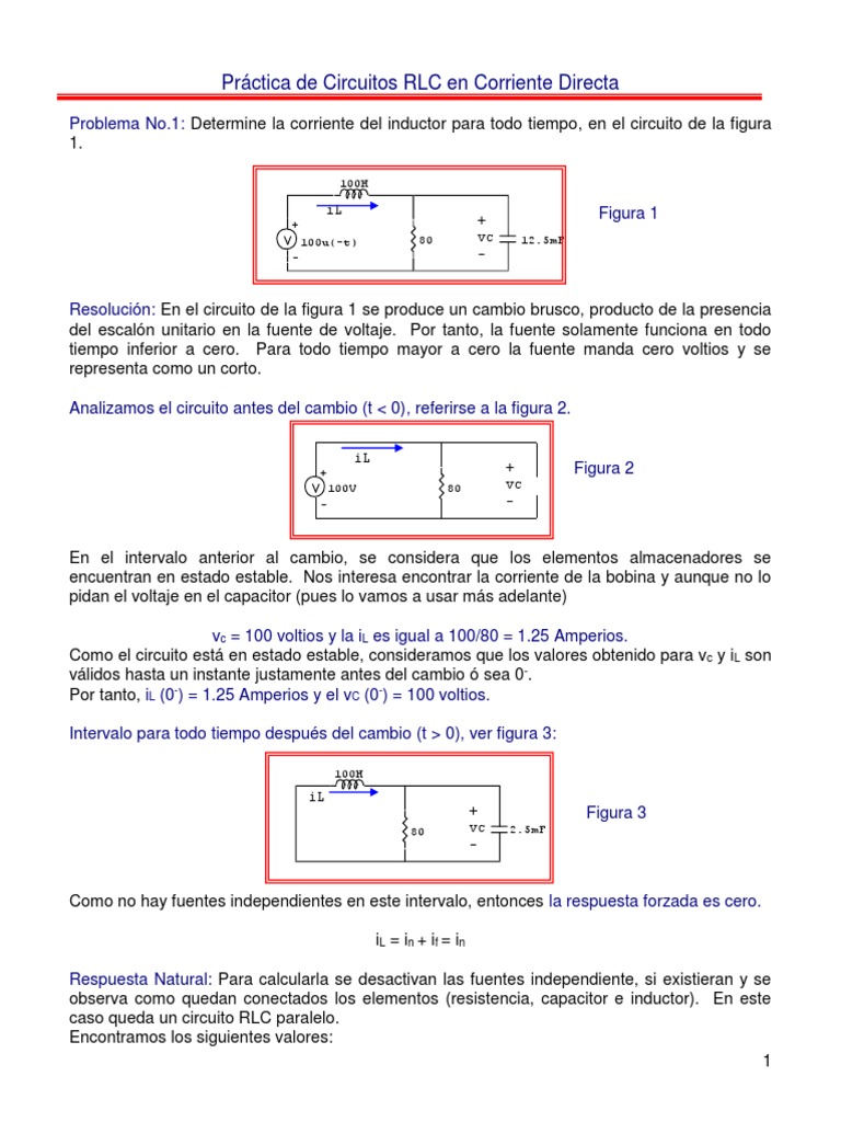 Practica RLC Corregida | PDF | Inductor | Condensador