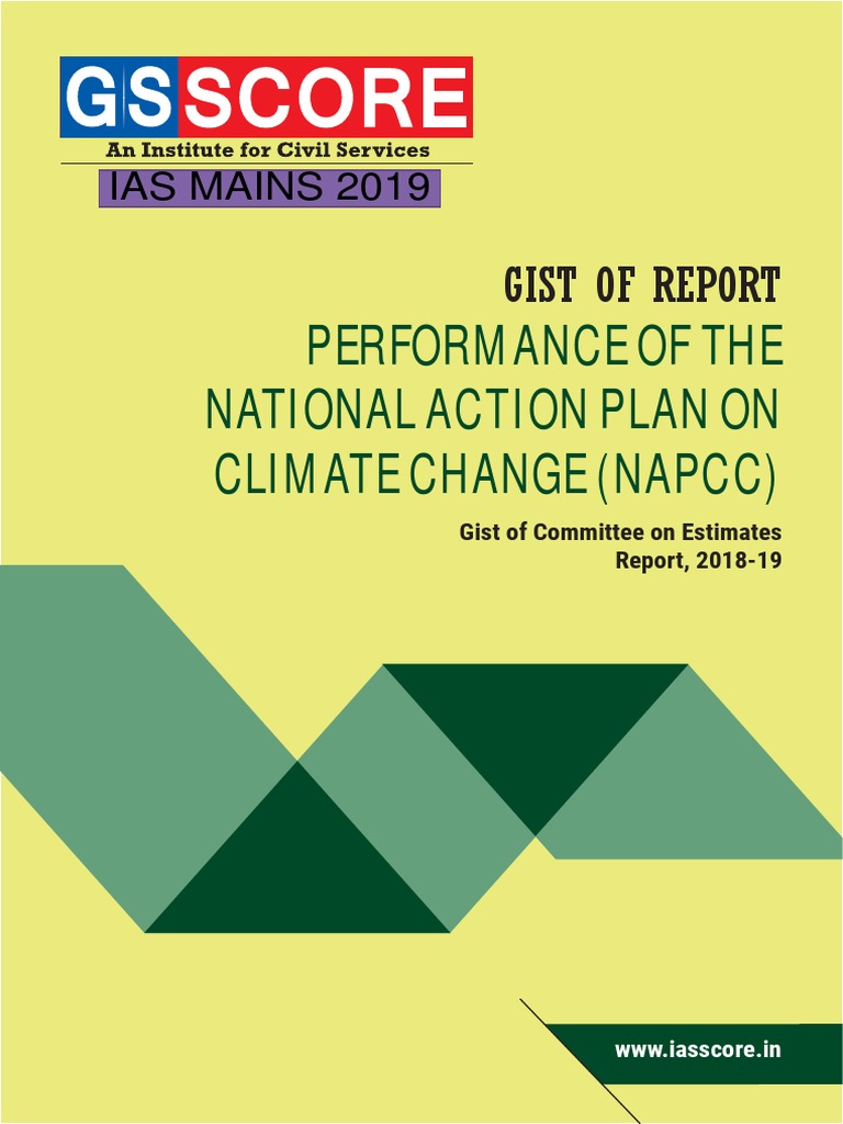 Performance of The National Action Plan On Climate Change (Napcc) | PDF ...