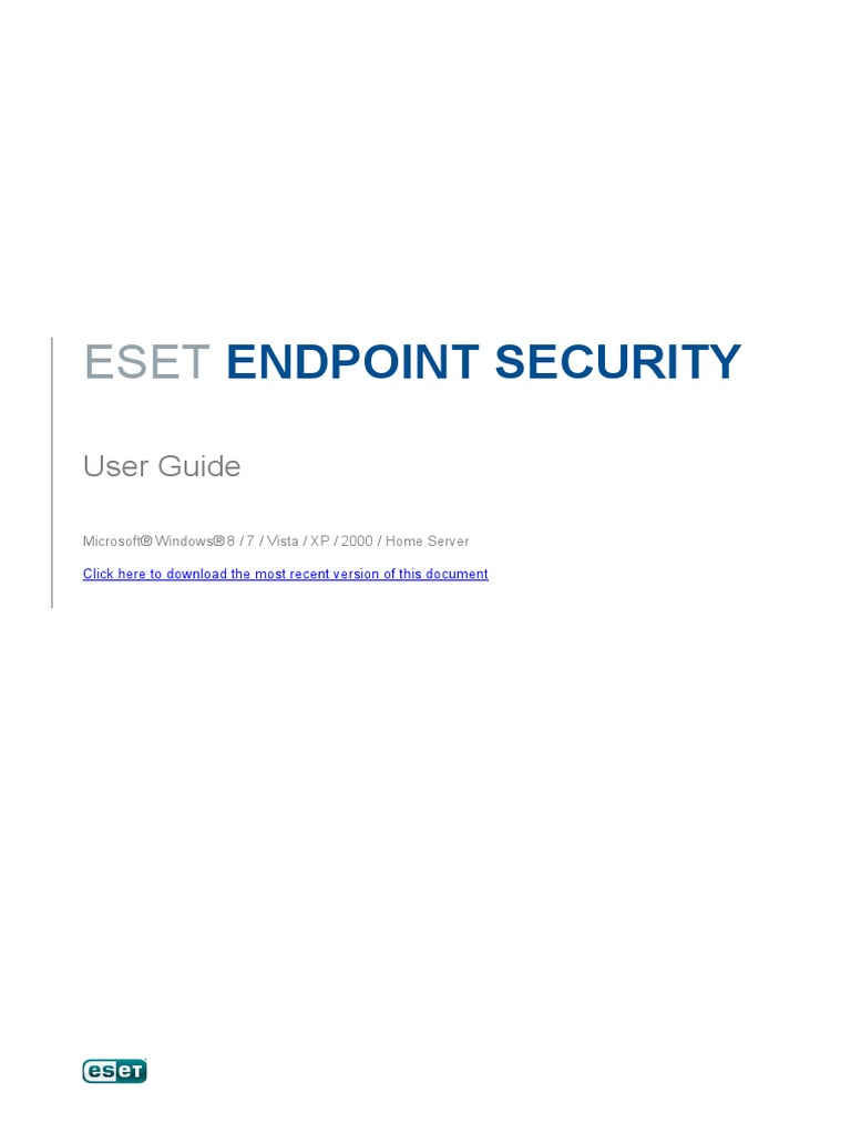 ESET Endpoint Security Userguide | PDF | Malware | Antivirus Software