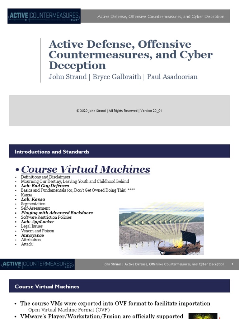 Slides Training DeceptionIsFree | PDF | Cyberwarfare | Security