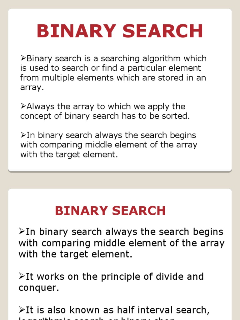 Binary Search | PDF | Applied Mathematics | Algorithms And Data Structures