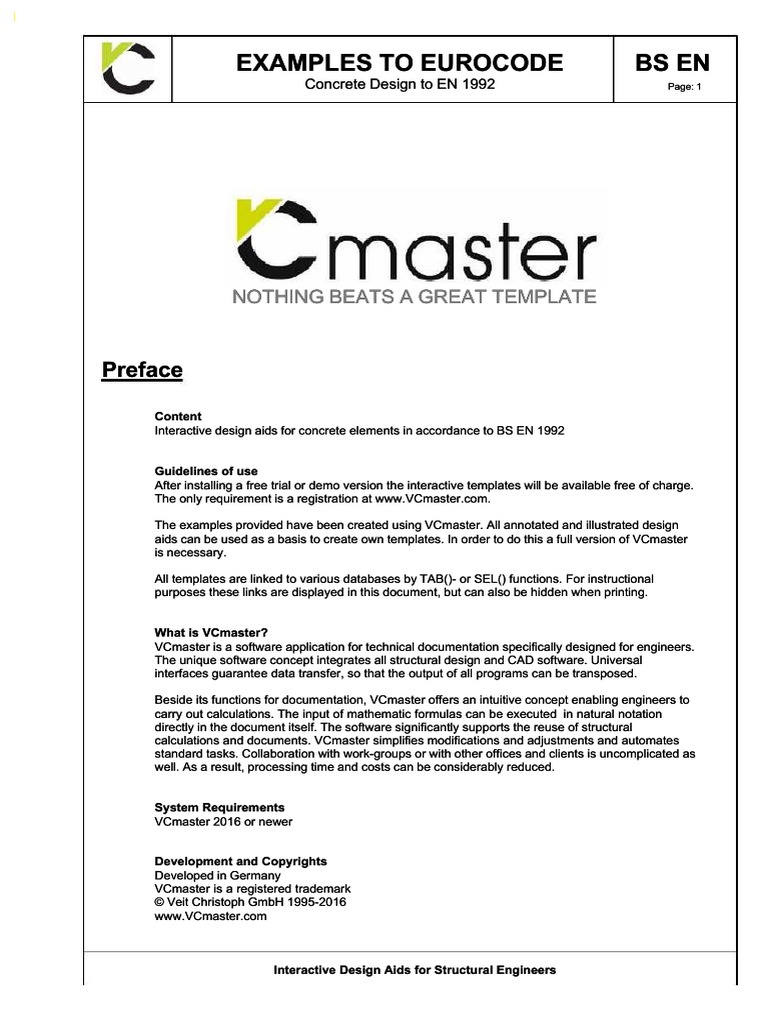 Examples To Eurocode Examples To Eurocode Bs en Bs En: Preface Preface ...