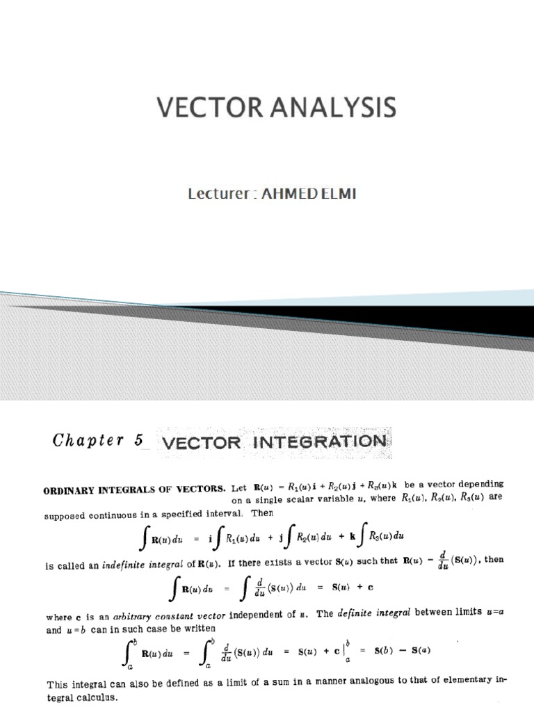 Chapter Five Vector Integration Pdf