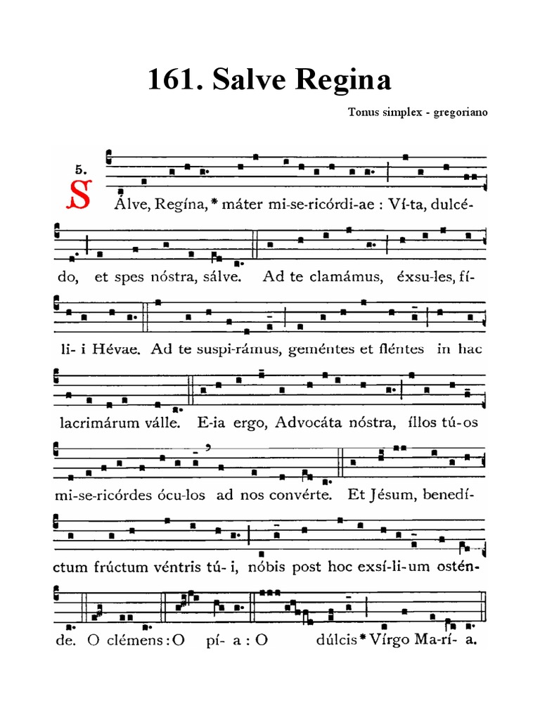 Salve Regina - Gregoriano Simplex PDF | PDF