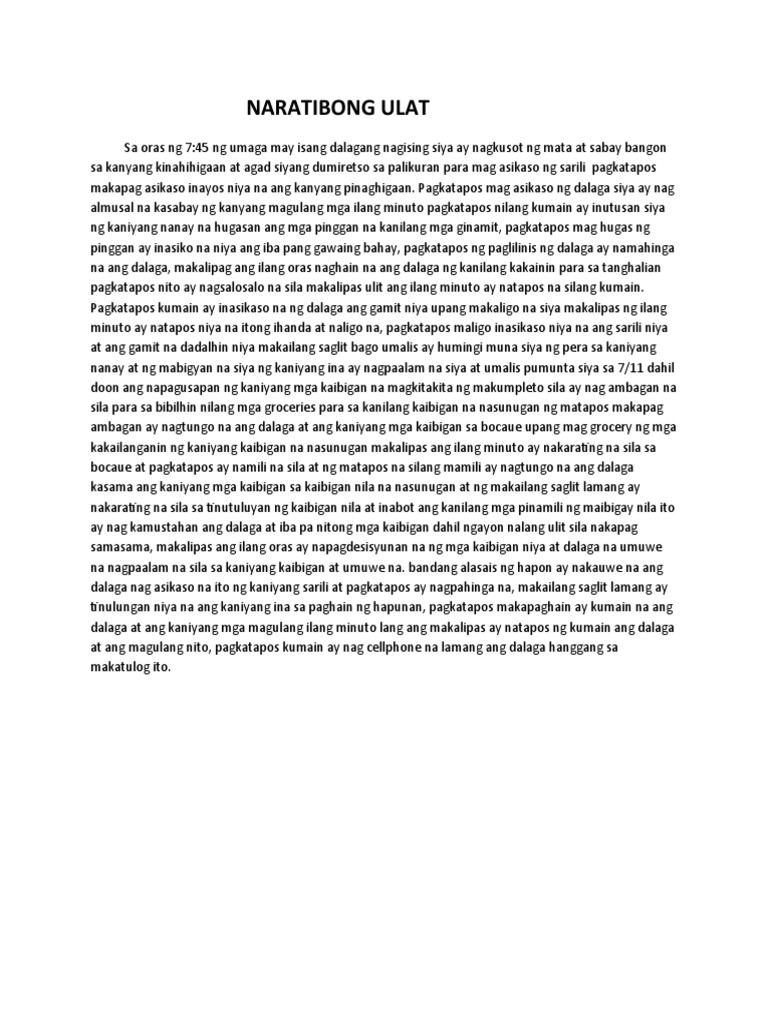 Naratibong Ulat | PDF