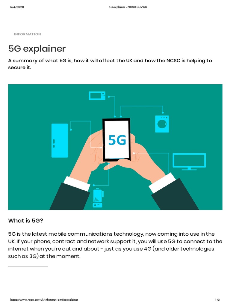 5g Explainer PDF | PDF | Internet | Information And Communications ...