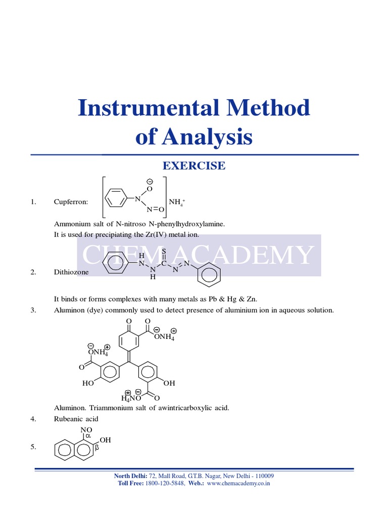 Instrumental Method of Analysis: Chem Academy | PDF | Sodium | Ammonium