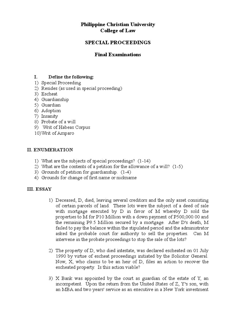 Finals - SPECPRO | PDF | Probate | Legal Guardian