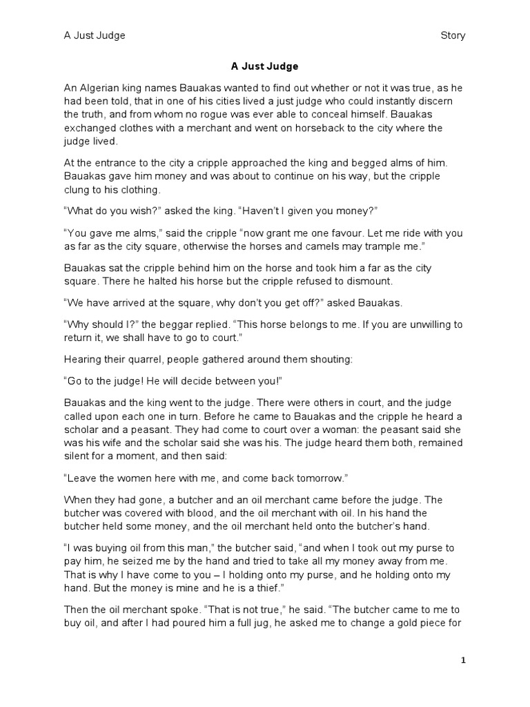 A Just Judge by Leo Tolstoy | PDF