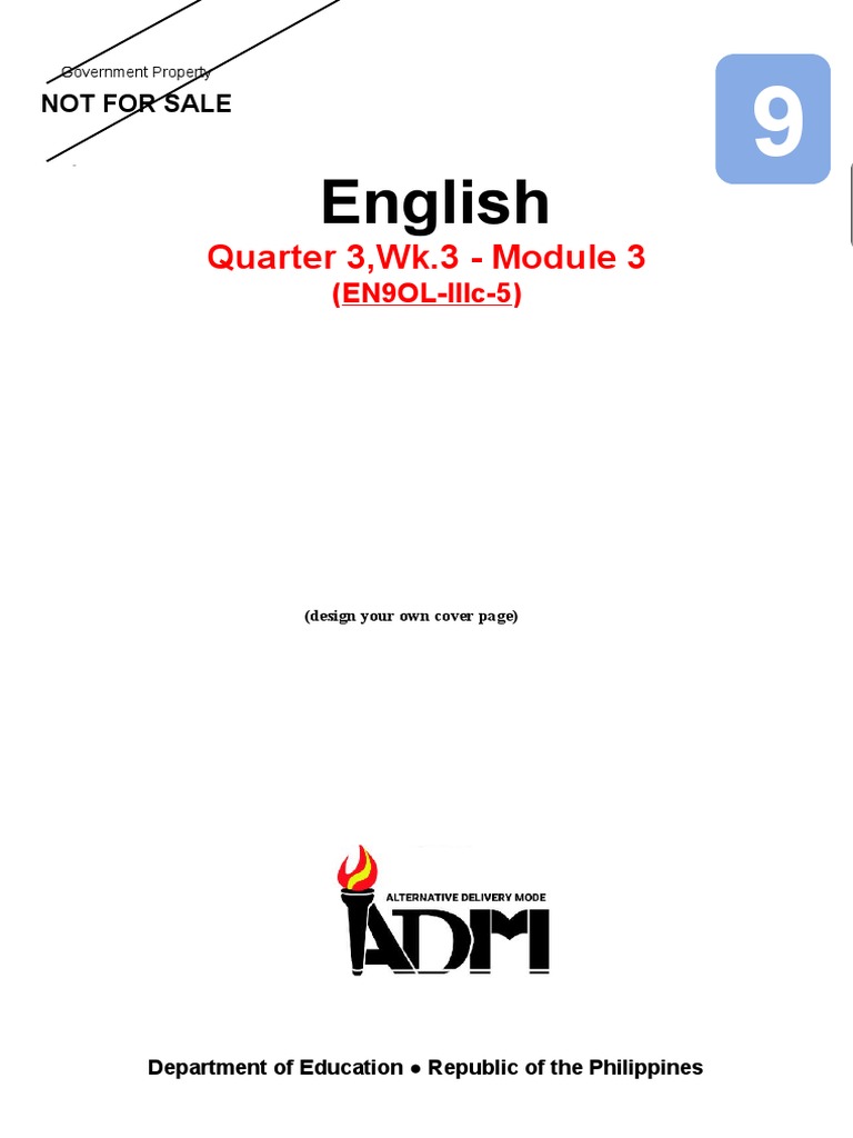English: Quarter 3, Wk.3 - Module 3 | PDF | Stress (Linguistics ...