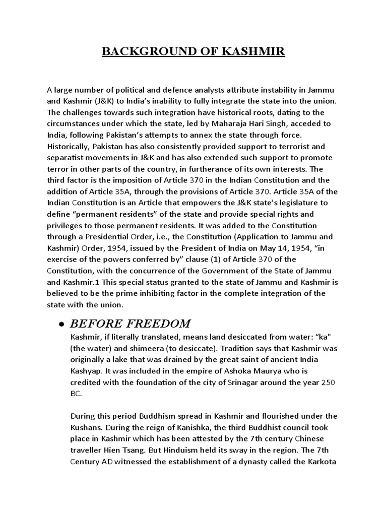 ARTICLE 370 AND 35A Extended | PDF | Legal Documents | Political Charters
