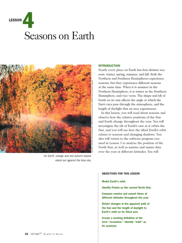 General Science Lesson 4 | PDF | Winter | Earth