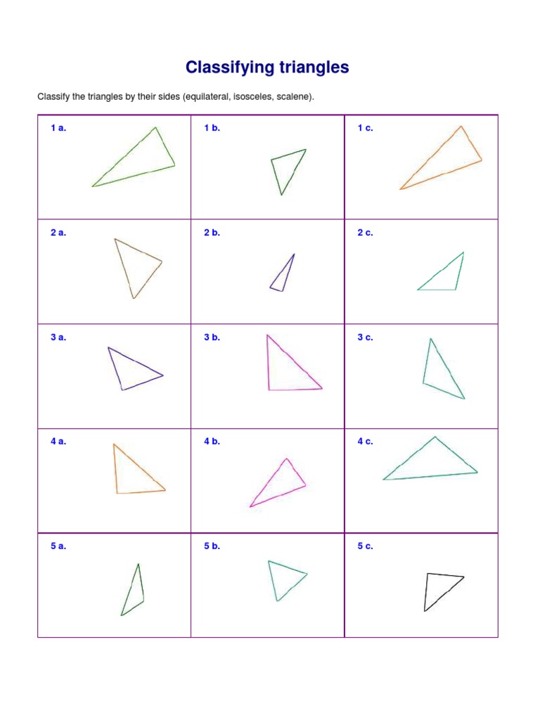 ACTIVITY 1 - Classifying Triangles | PDF