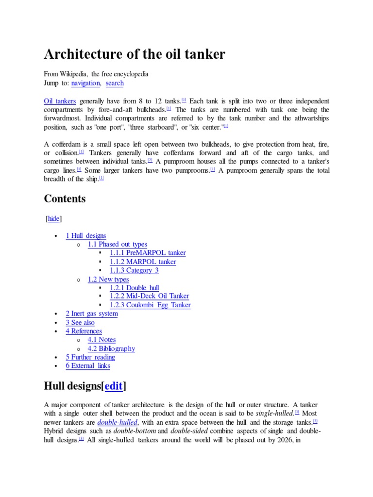 Oil Tanker Architecture Overview | PDF | Oil Tanker | Water Transport
