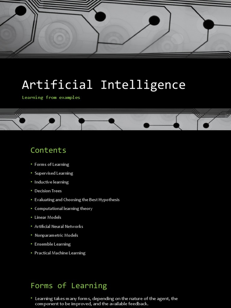 Artificial Intelligence Chapter 18 (Updated) | PDF | Machine Learning ...