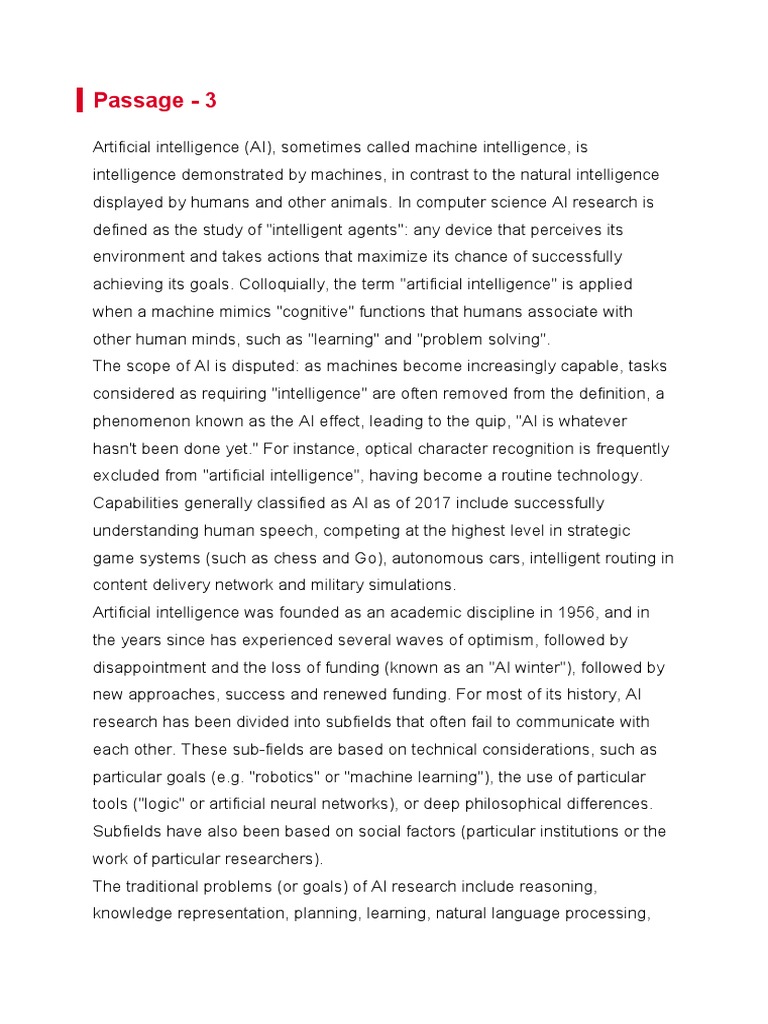 Worksheet 3 | PDF | Artificial Intelligence | Intelligence (AI) & Semantics