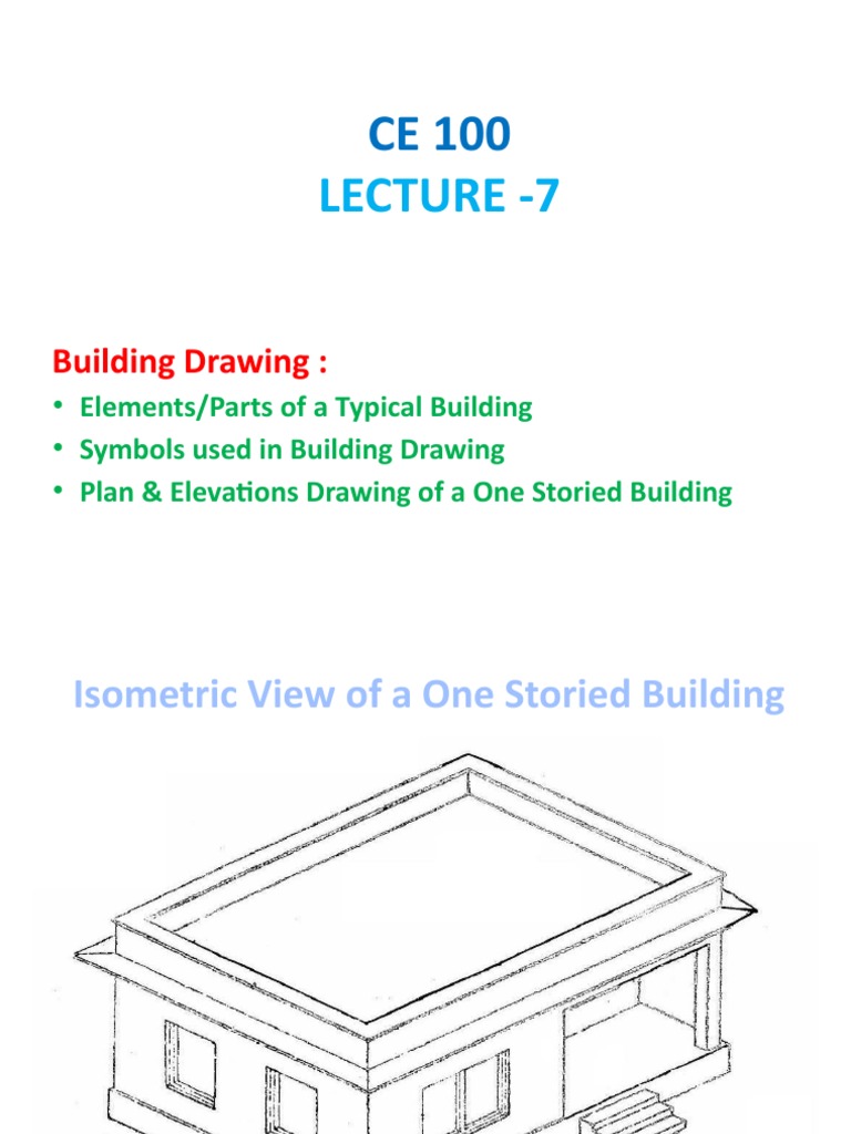 Lecture - 7: Building Drawing | PDF | Wall | Foundation (Engineering)