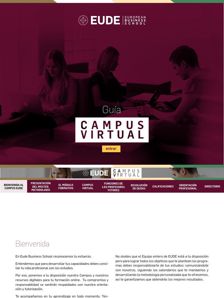 Guia - CAMPUS VIRTUAL EUDE | PDF | Prueba (evaluación) | Cognición