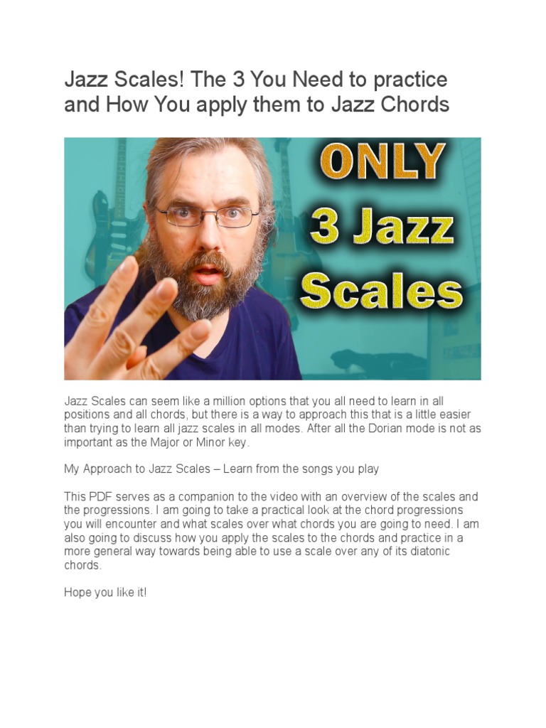 Jazz Scales The 3 You Need To Practice and How You Apply Them To Jazz ...