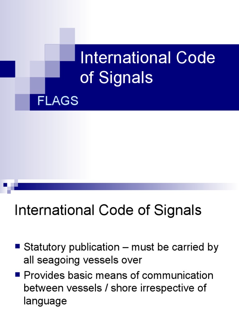 International Code of Signals: Flags | PDF | Travel