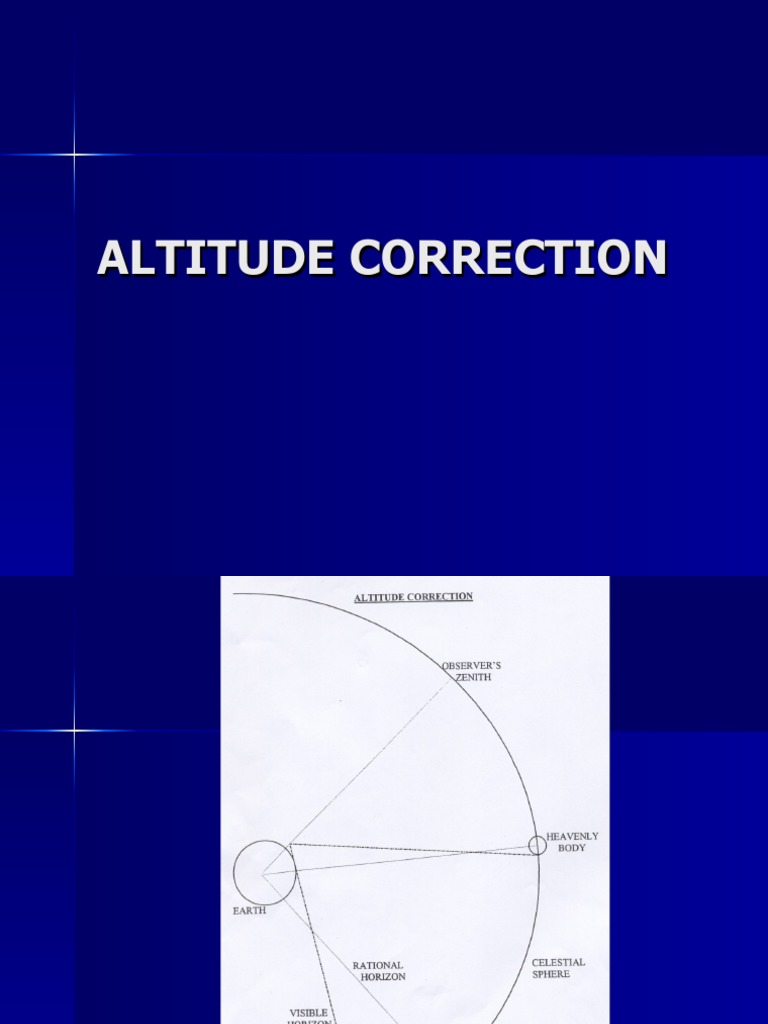 Calculating True Zenith Distances from Sextant Altitudes Through Index ...