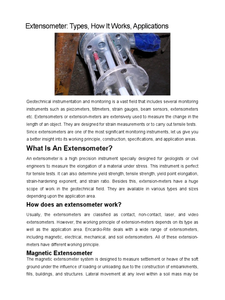 Extensometer: Types, How It Works, Applications: What Is An ...
