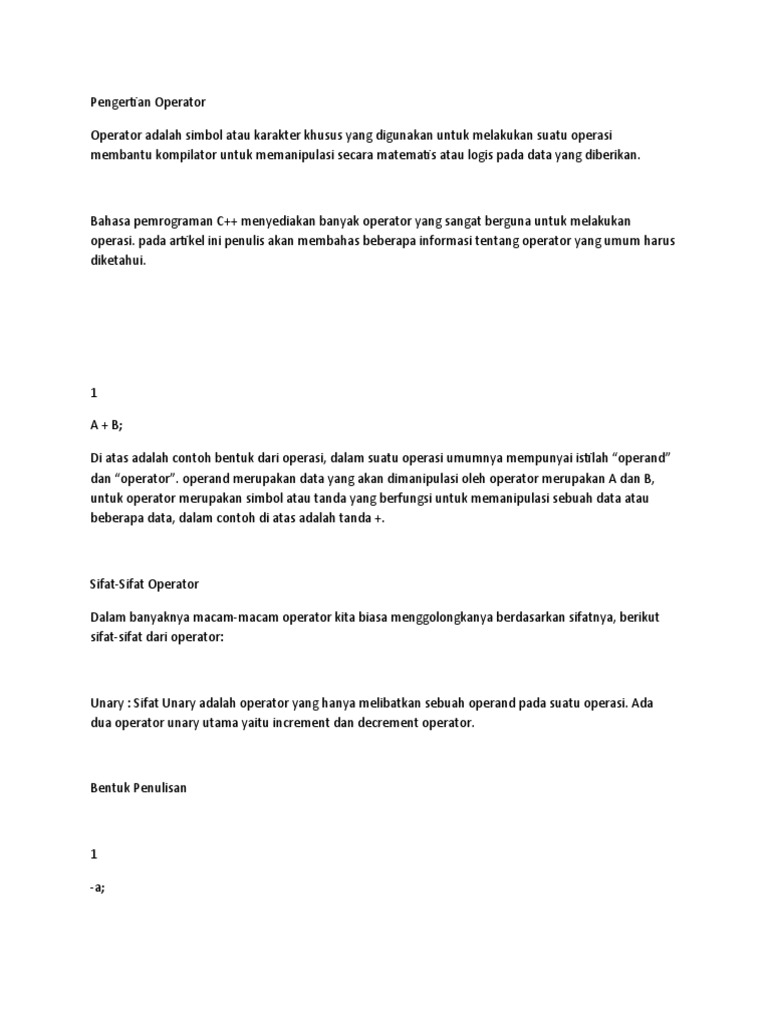 Pengertian Oper-WPS Office | PDF