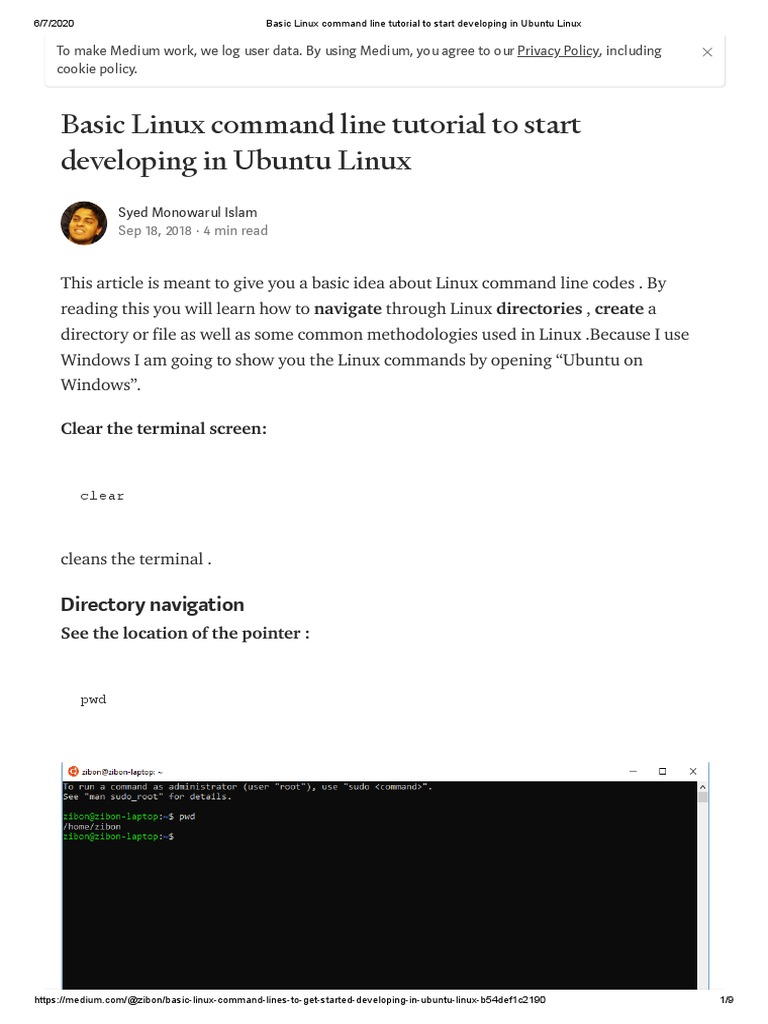 Basic Linux Command Line Tutorial To Start Developing in Ubuntu Linux ...
