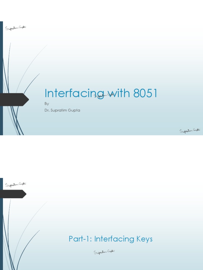 Embedded System - Interfacing With 8051 | PDF | Computer Keyboard ...