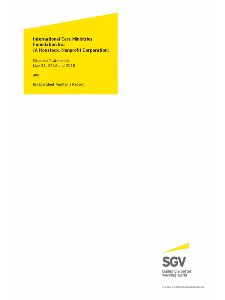 ICM Financial Report 2015-2016 | PDF | Audit | Financial Statement