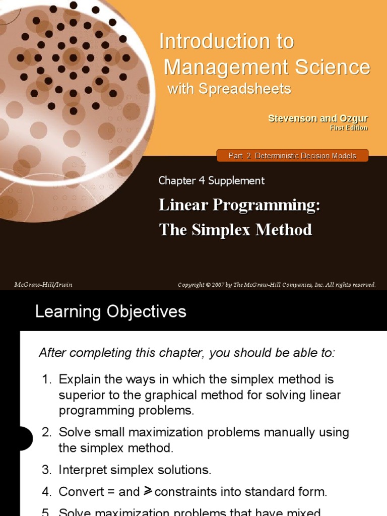 Introduction To Management Science | PDF | Linear Programming | Mathematical Optimization
