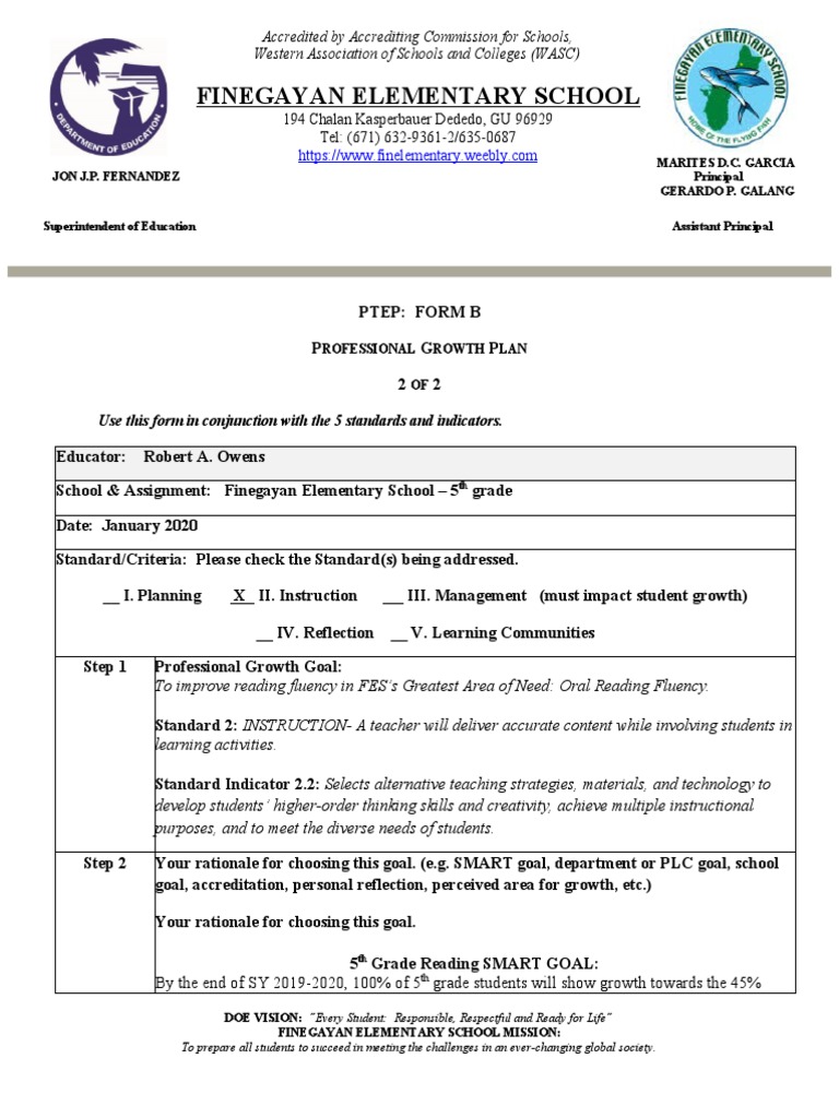 Ptep Form B 2 | PDF | Educational Assessment | School Counselor