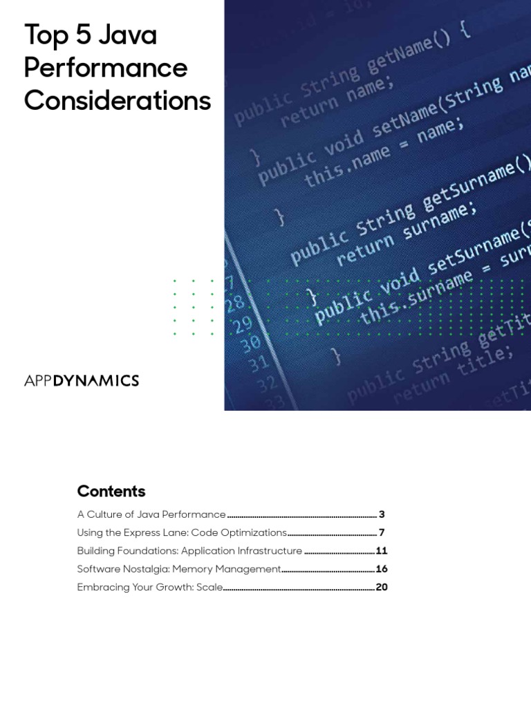 Top 5 Java Performance Considerations | Download Free PDF | Cache (Computing) | Java ...