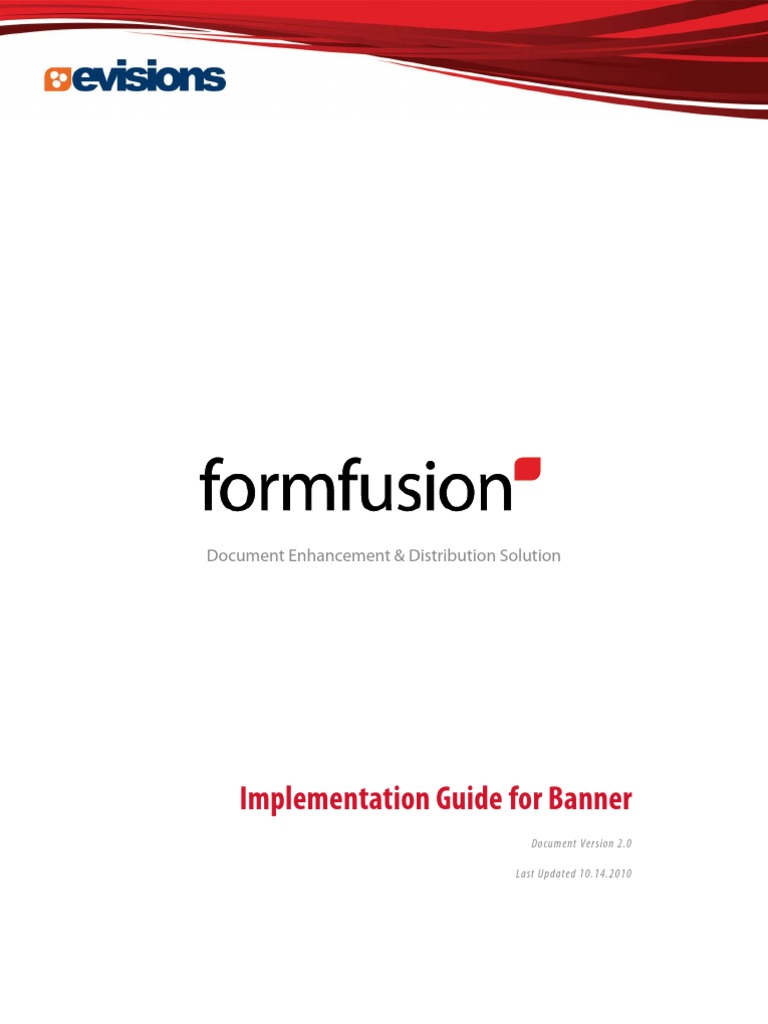 Form Fusion Implementation Guide For Banner | PDF | Databases | Server ...