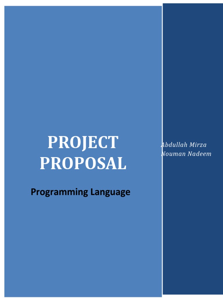 Project Proposal: Programming Language | PDF | Career & Growth | Computers