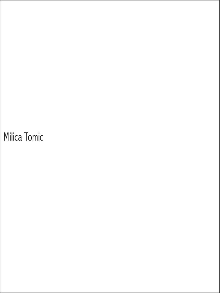 Milica Tomic PDF | PDF | Identity (Social Science) | Taliban